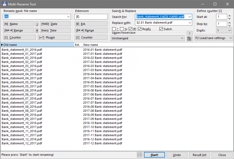 Renaming Multiple Files With Regular Expressions In Total Commander 