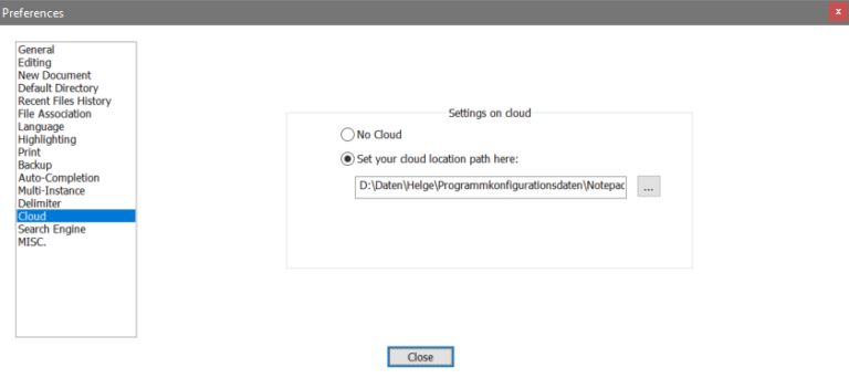 Changing the Location of Notepad++ Configuration Files