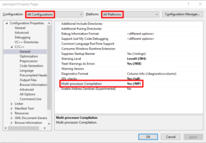 Enabling Multi-Processor (Parallel) Builds in Visual Studio